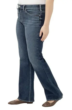 SILVER JEANS CO. Suki Curvy Mid Rise Bootcut Jeans - Sutton