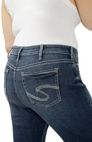 SILVER JEANS CO. Suki Curvy Mid Rise Bootcut Jeans - Sutton