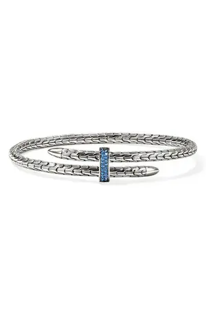 John Hardy Spear Flex Cuff With Gemstones - Silver