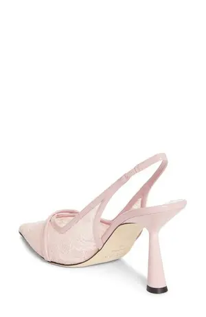 JIMMY CHOO Amita Pointed Toe Slingback Pumps - Rose/rose