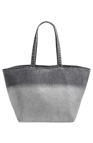 Alexander Wang Punch Dip Coated Denim Tote - Light Grey Aged/silver