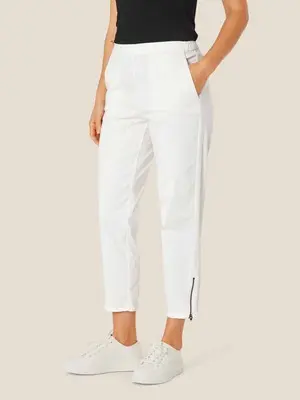 MASAI COPENHAGEN Mapadme Elastic Waist Cropped Pants - Cream