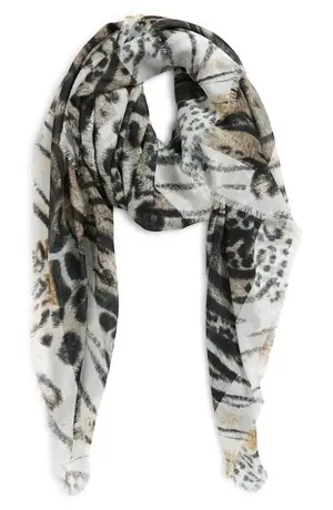 ALLSAINTS Abstract Animal Print Scarf