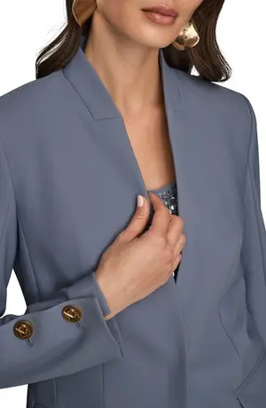 Donna Karan New York Button Sleeve Blazer