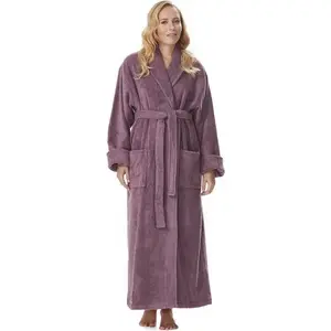 ARUS Optimus Long Cotton Bathrobe For Women Grape