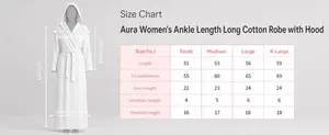 ARUS Aura Ankle Length Long Cotton Robe With Hood - Latte