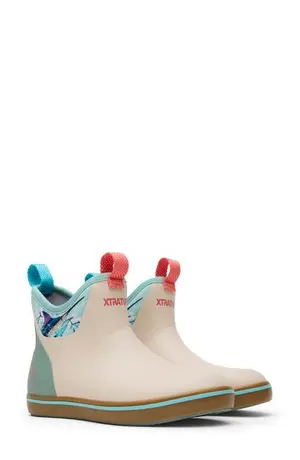 XTRATUF X Guy Harvey Ankle Deck Boot - Bone White/iceberg/marlin