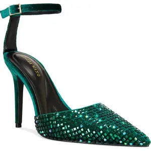 AZALEA WANG Waraia Crystal-embellished Pumps - Emerald
