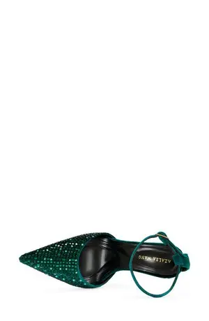 AZALEA WANG Waraia Crystal-embellished Pumps - Emerald