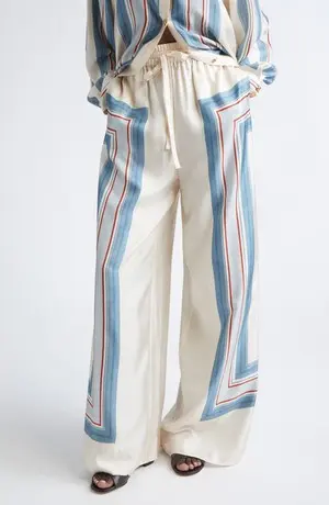 Zimmermann Striped Silk Track Pants
