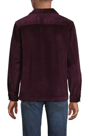 LANDS' END Corduroy Chore Jacket - Lush Burgundy