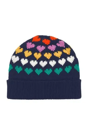 PRIMARY Rainbow Hearts Beanie - Navy Rainbow Hearts