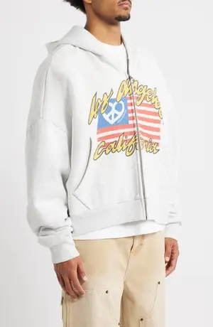 ELWOOD Flag Graphic Zip Hoodie