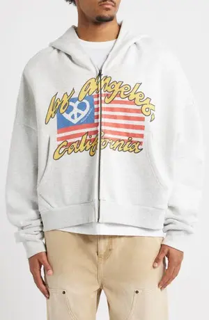 ELWOOD Flag Graphic Zip Hoodie