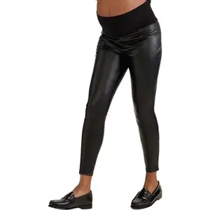 Hatch The Vegan Stretch Leather Legging - Black