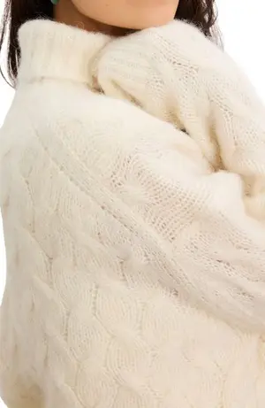 Hatch The Sophie Alpaca Cable Turtleneck