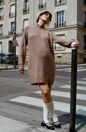 Hatch Cozy Pointelle Mini Dress