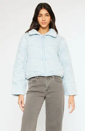 Women's Denim Puffer Jackets