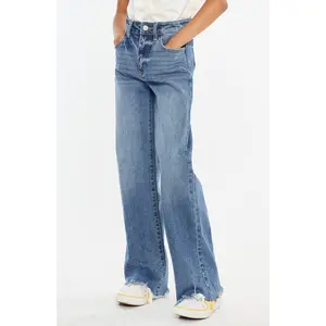 KANCAN Kitty High Rise Mini Straight Leg Jeans
