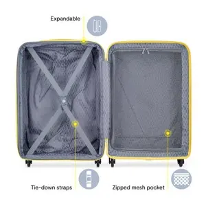 DELSEY PARIS Christine 3-piece Hardside Expandable Luggage Set - White/yellow