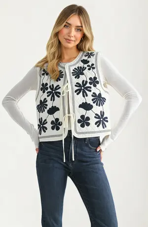 Knit & Lounge Floral Outerwear For Women