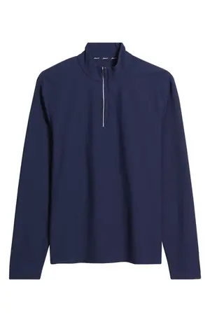 Johnnie-o Hoppin Rib Quarter Zip - Navy