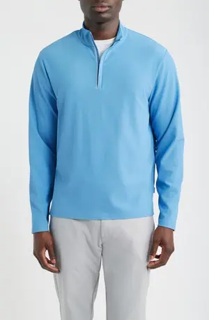 Johnnie-o Hoppin Rib Quarter Zip - Sailor