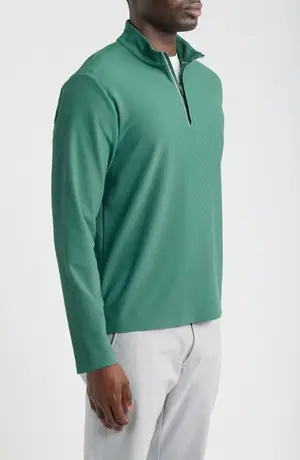 Johnnie-o Hoppin Rib Quarter Zip - Zest