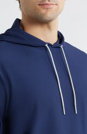 Johnnie-o Hoppin Ribbed Hoodie - Navy