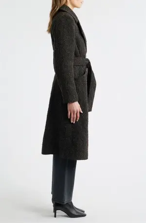 Bernardo Double-breasted Belted Coat