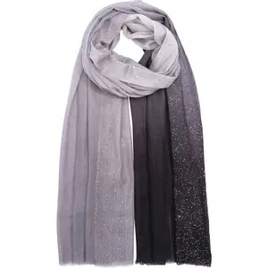 Echo Ombre Sequin Wrap - Heather Grey
