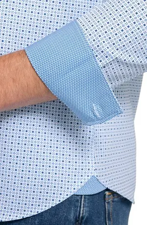 CON.STRUCT Dash Duo Woven Long Sleeve Basic - White/blue