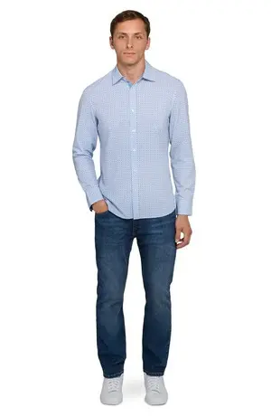 CON.STRUCT Dash Duo Woven Long Sleeve Basic - White/blue