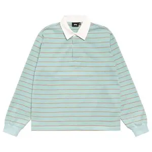 StÜssy Striped Rugby Shirt - Blue