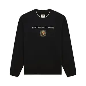Aimé Leon Dore X Porsche Embroidered Crewneck Sweatshirt - Black