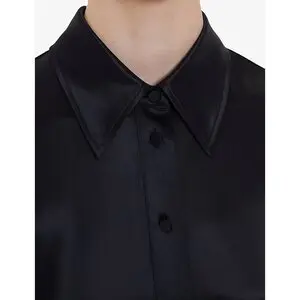 JOSEPH Long-sleeved Satin Blouse - Black