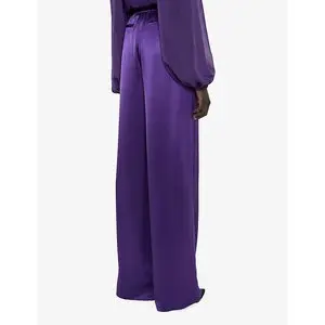 JOSEPH Wide-leg Satin Trousers - Violet