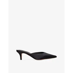 Pointed Toe Kitten Mules
