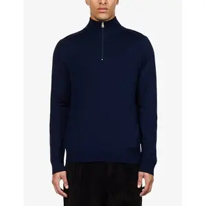 Paul Smith Signature-striped Half-zip Wool Top