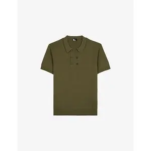 The Kooples Collared Double-button Cotton-blend Polo