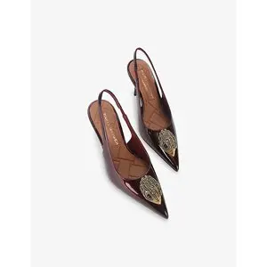 Kurt Geiger Patent-leather Heeled Slingbacks
