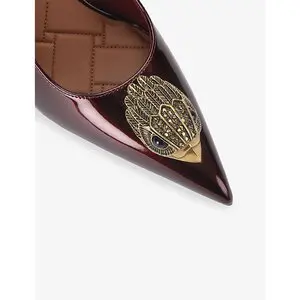 Kurt Geiger Patent-leather Heeled Slingbacks