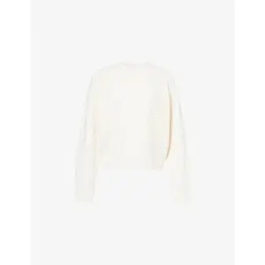 Perfect Moment Crystal Crewneck Merino-wool Jumper - Cream