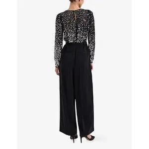 PHASE EIGHT Sequin-embellished Stretch-woven Jumpsuit