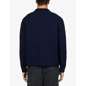 PERCIVAL Arch Basket-weave Knitted Jumper