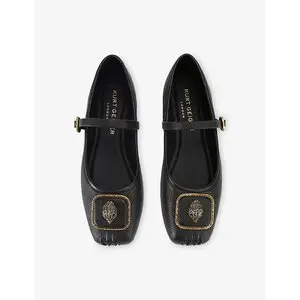 Kurt Geiger Pimplico Embellished Leather Ballet Flats