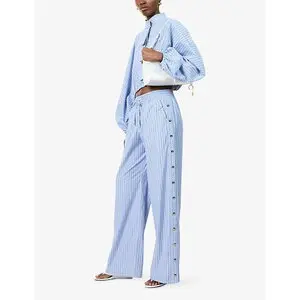 Zimmermann Stripe Snap-button Woven Trousers