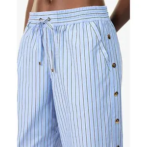 Zimmermann Stripe Snap-button Woven Trousers