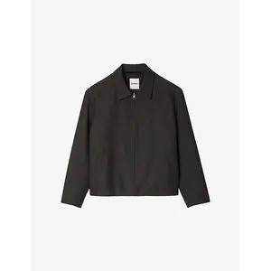 Sandro Technical Zip-up Woven Jacket - Dark Grey