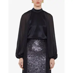 JOSEPH High-neck Satin Blouse